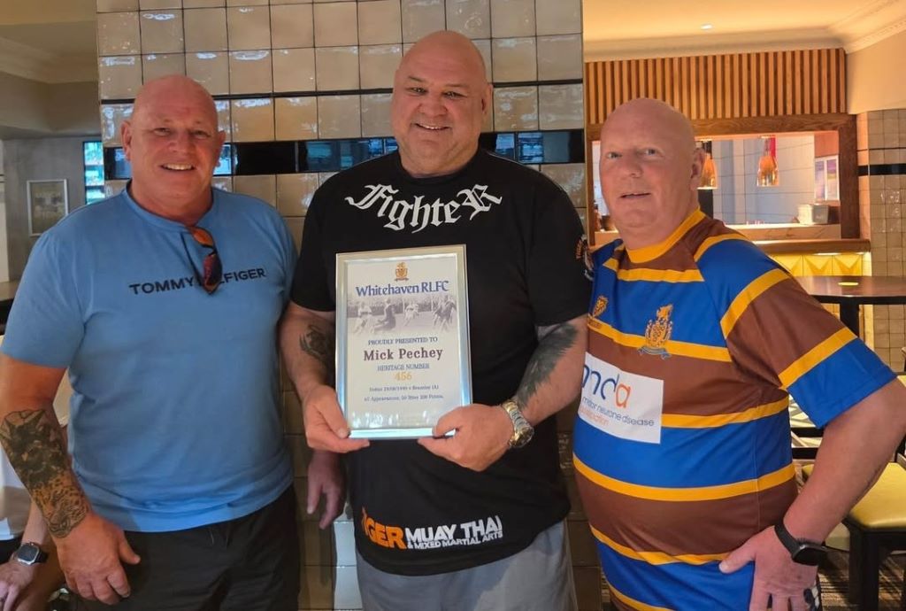Mike Pechey presented with club heritage certificate – cumbriacrack.com