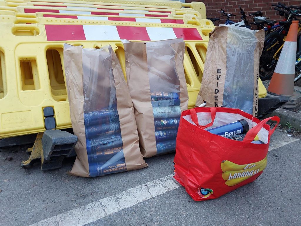 55 laughing gas canisters collected in hour by police – cumbriacrack.com