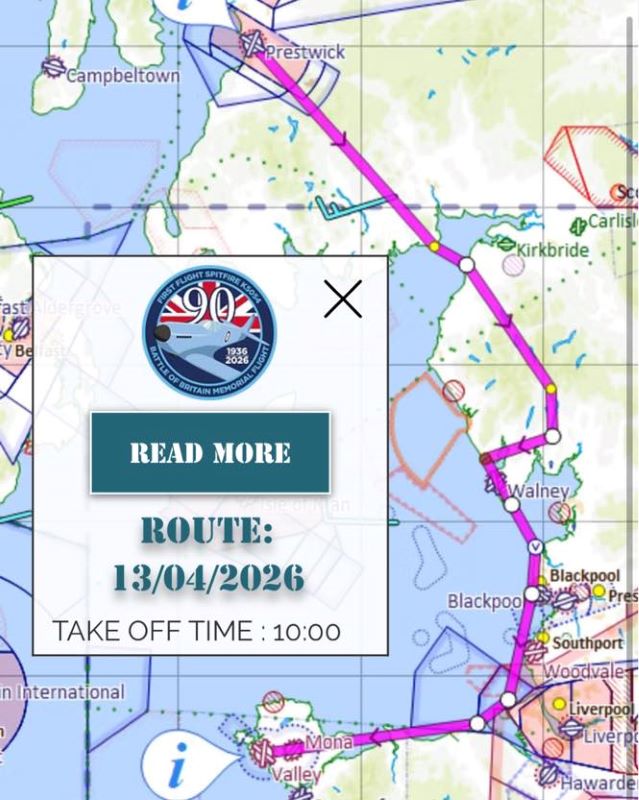 Spitfire’s route revealed as it flies over Cumbria today – cumbriacrack.com